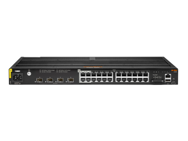 Aruba 4100i 24-port 1GbE (20-port Class 4 POE and 4-port Class 6 POE) 4 ...